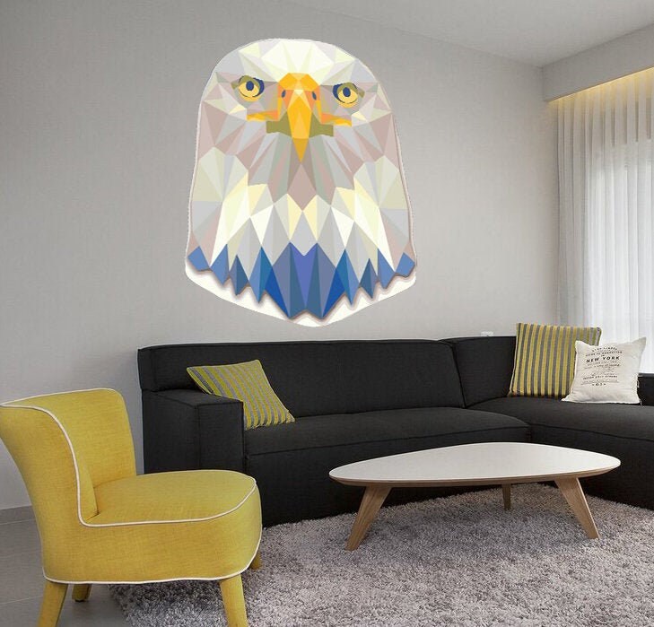 Large American Bald Eagle Head Sticker Vinyl Decal for Walls - Etsy