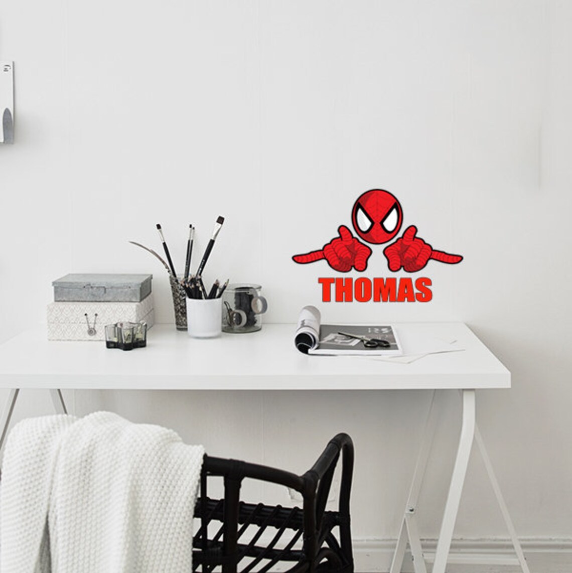 Spiderman Custom Name Wall Decal Spiderman Name Decal - Etsy