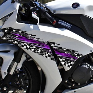 3D Checkered Flag Bike Vinyl, Racing Flag Motorcycle Stickers and ...