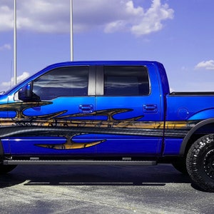 Tribal Truck Decal – Carbon Fiber Car Sticker – Durable Peel and Stick ...