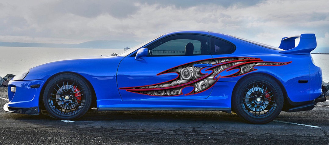 Ripped Metal Tribal Tattoo Street Racing Graphic, Full Color Car Vinyl ...
