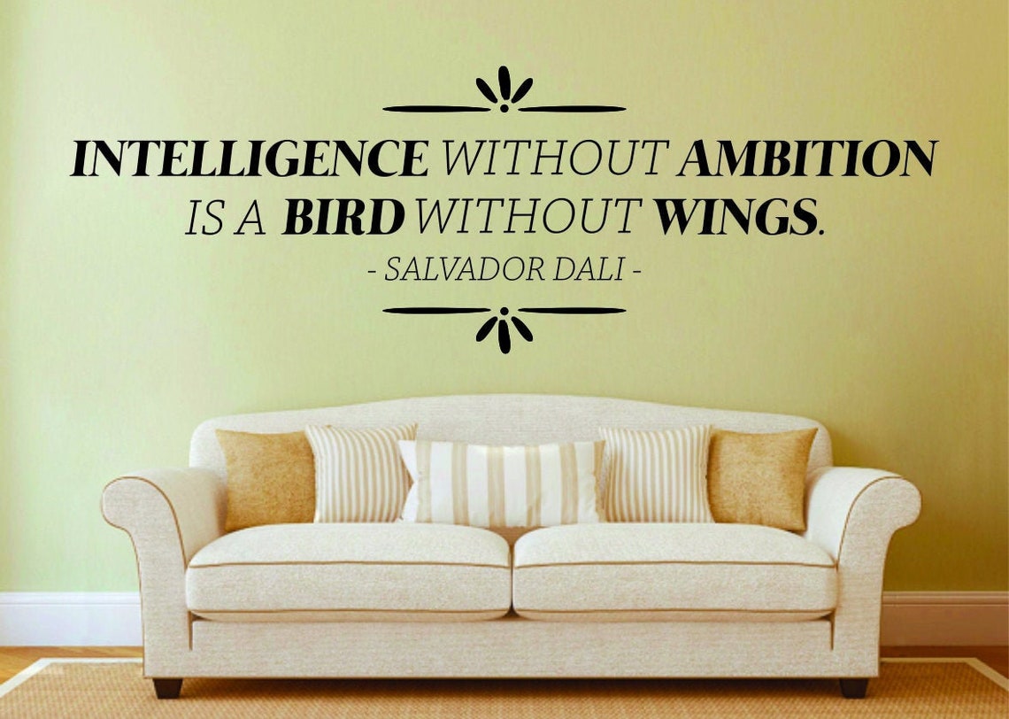 Salvador Dali Intelligence Without Ambition Vinyl Decal Wall Sticker ...