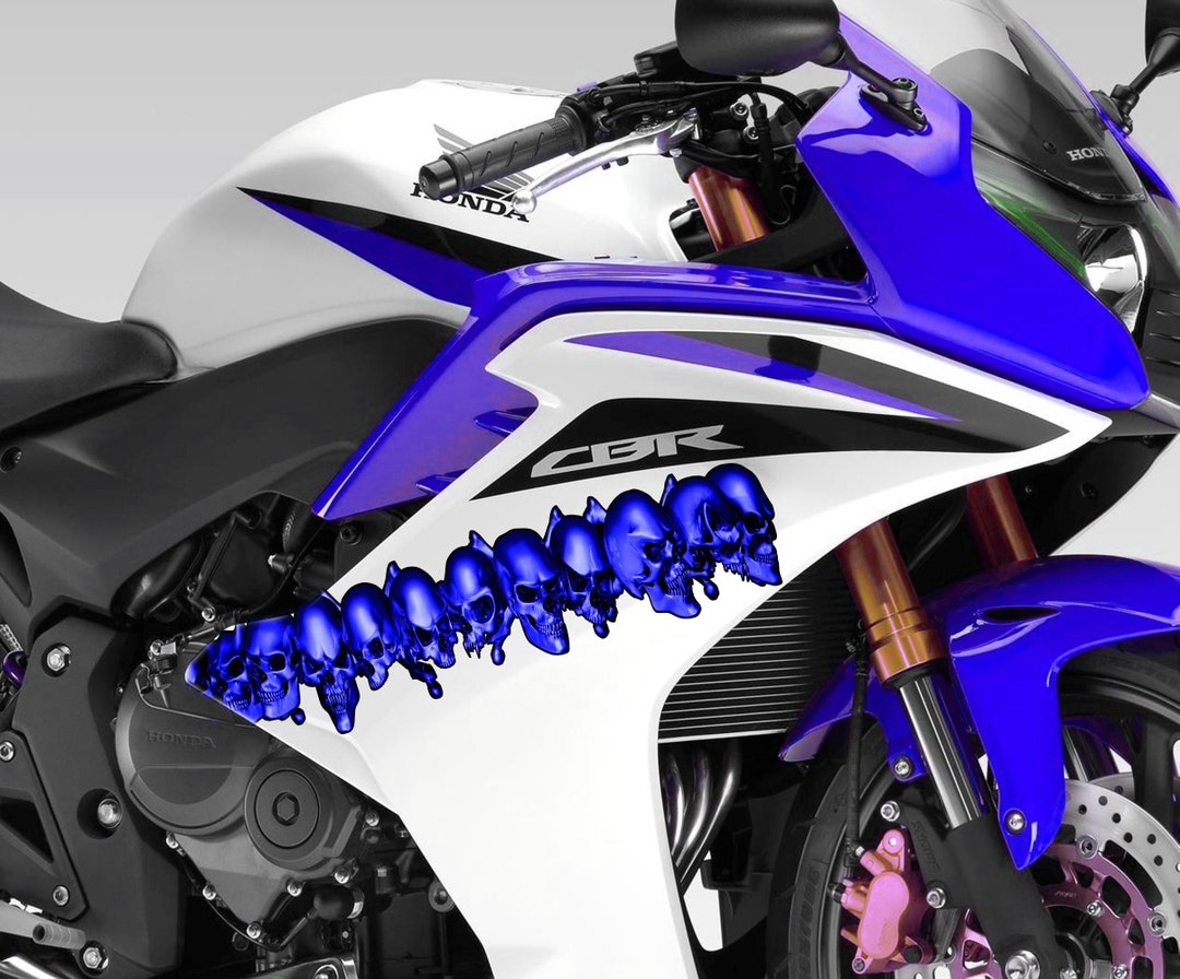 Pirate Skull Bike Decal, Skulls Chopper Bike Graphics, 3D Skulls Crotch ...