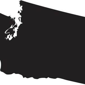 State of Washington Script Decal Sticker, Premium Quality Black Vinyl ...