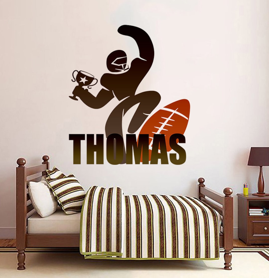 Personalized Custom Football Wall Sticker Decal Sport Player Jerseys ...