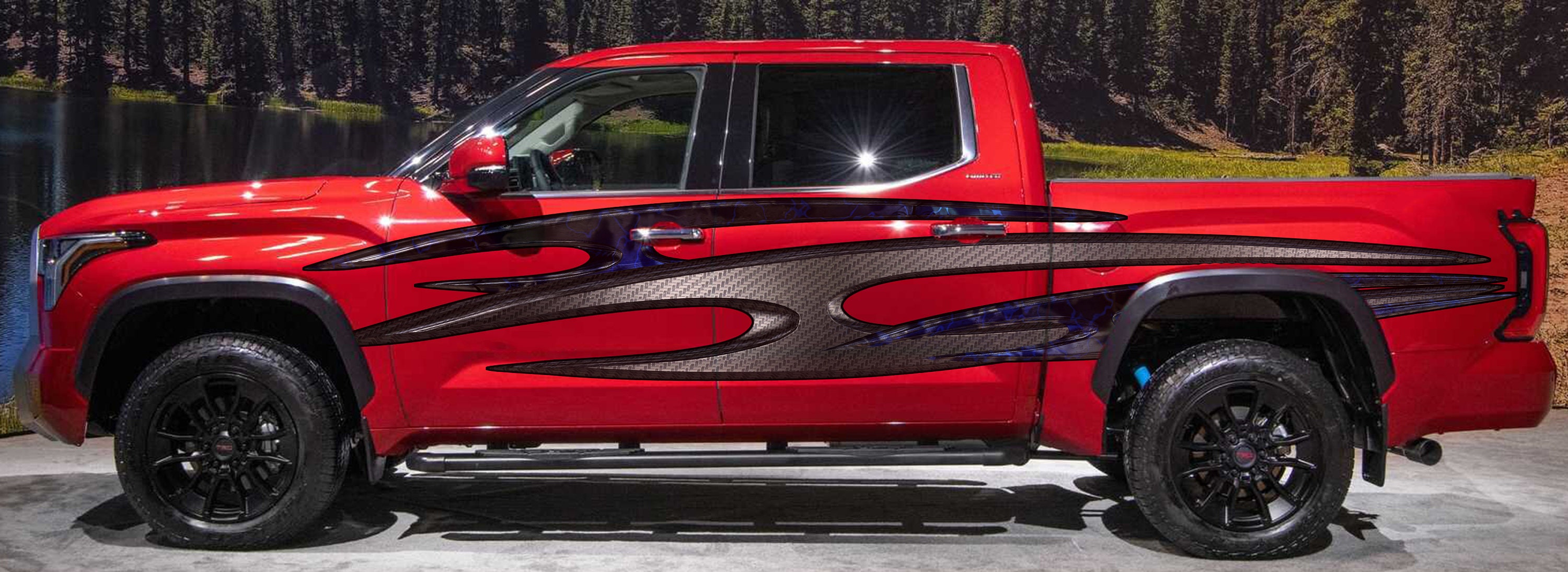 3D Truck Vinyl Wrap, Tribal Truck Vinyl Decal, Tribal Truck Full Color ...