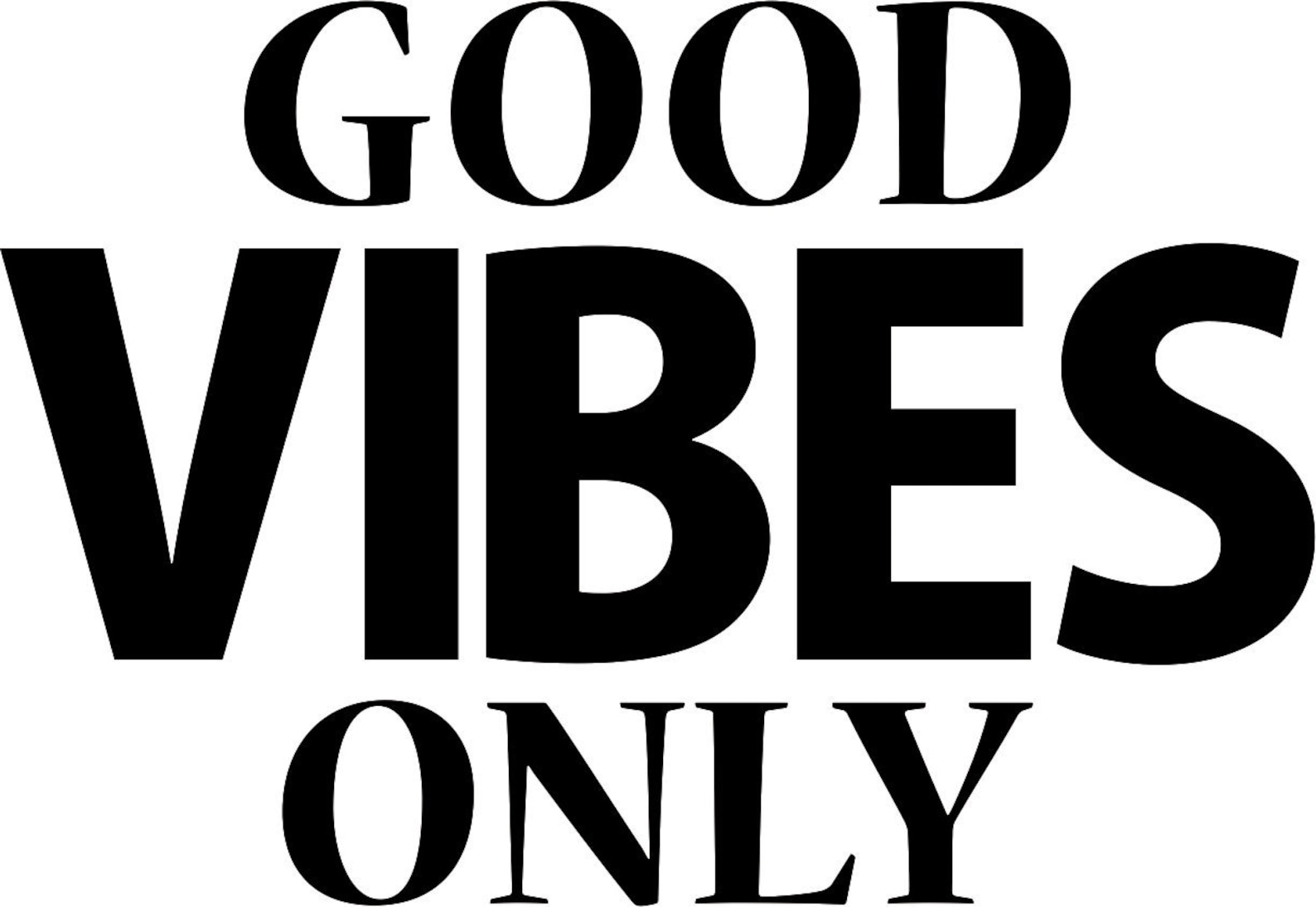 Good Vibes Only Decal New Quote Design Vinyl Sticker Decor ...