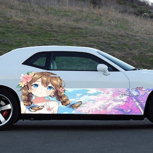 Anime Car Wrap Side, Anime Stickers, Manga Theme Side Car Wrap, One ...