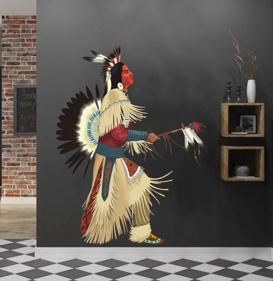 Indian Wall Decal, Indian Wall Sticker, Modern Wall Art, Multi Color ...