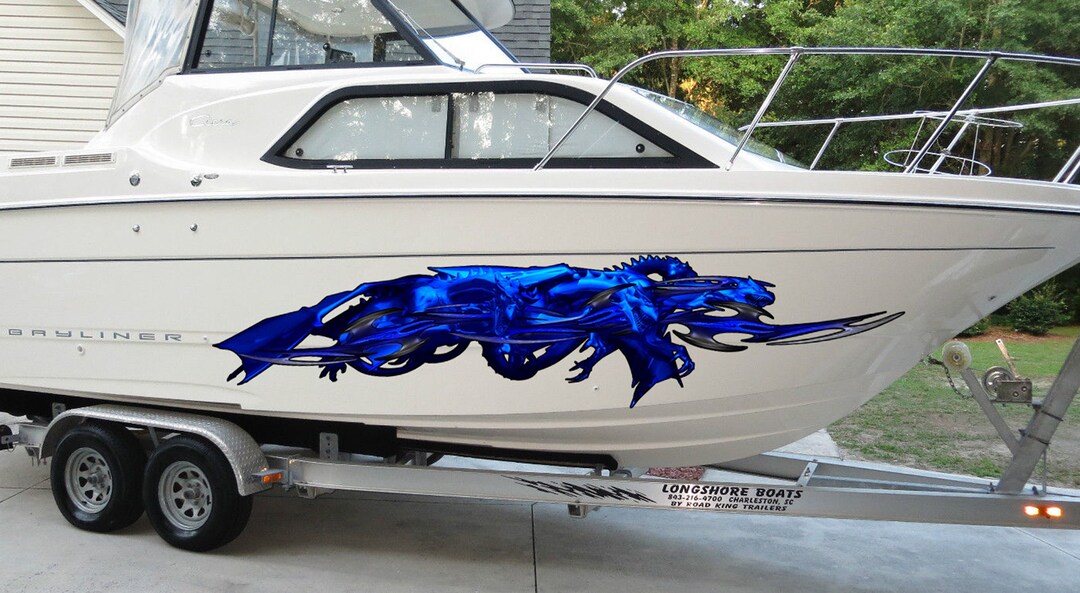 3D Sword Ripped Metal Vinyl Wrap ,boat Stickers, Watercraft Decals ...