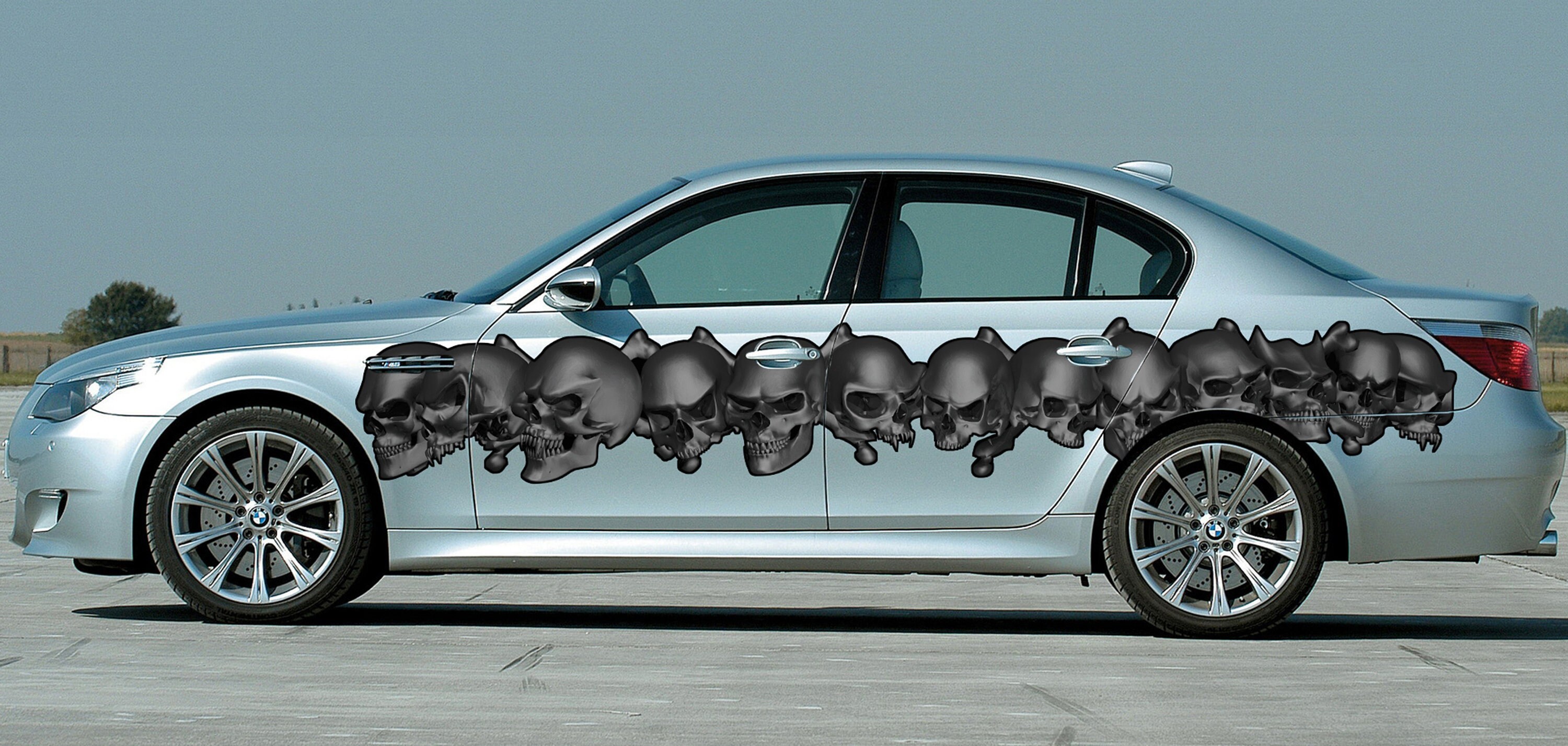Skulls 3D Car Graphic Ripped Metal Full Color Car Vinyl - Etsy
