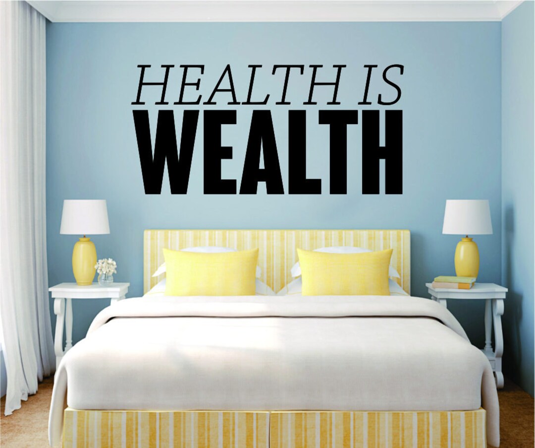Health is Wealth Vinyl Decal Wall Sticker Decor Quote – Motivational ...