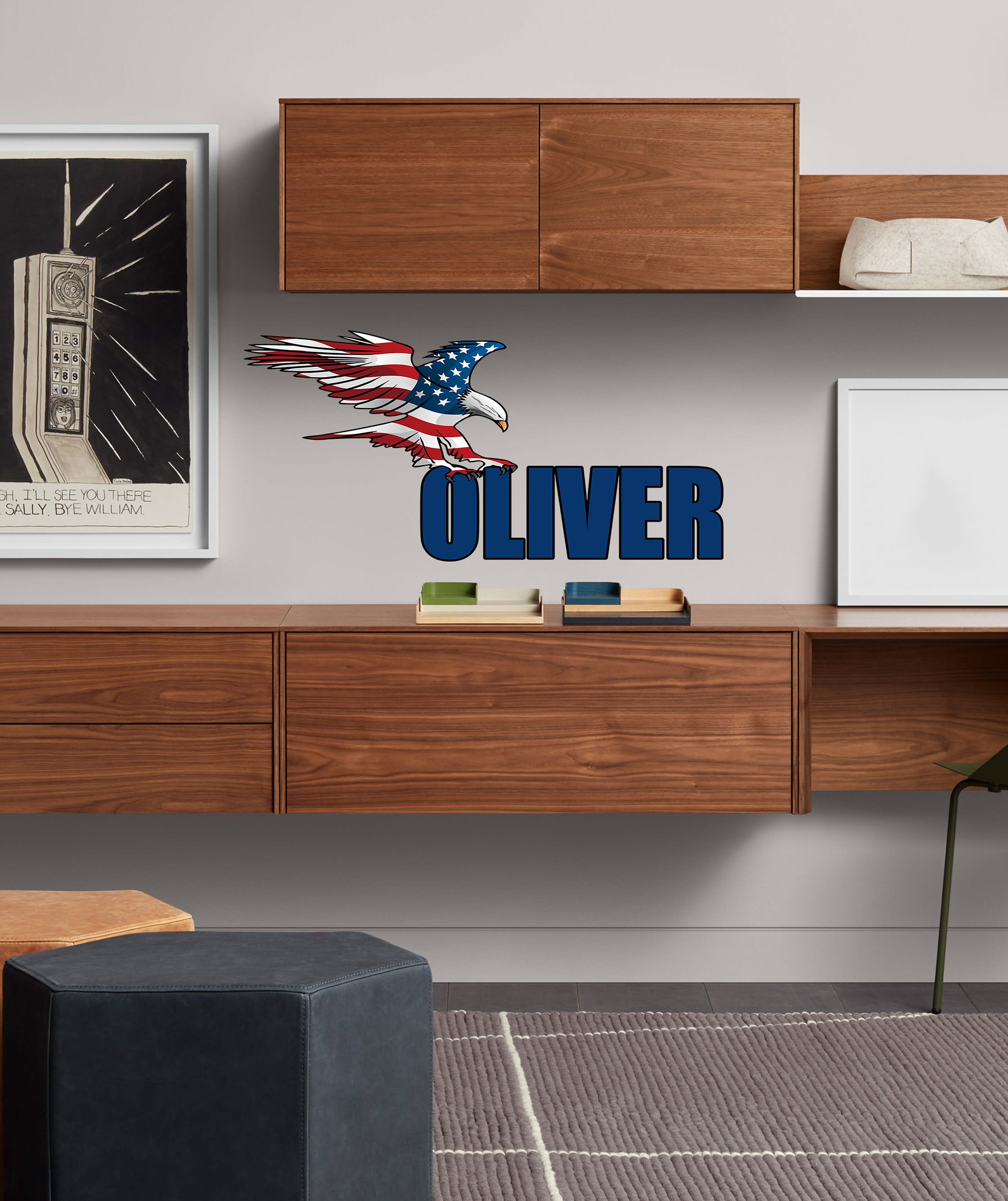 Wall Decals American Flag Wall Décor Sticker Wall Stickers for | Etsy