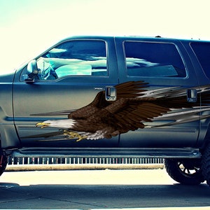 Bald Eagle Street Racing Graphic Decal, 3D Tribal Car Wrap, Patriotic ...