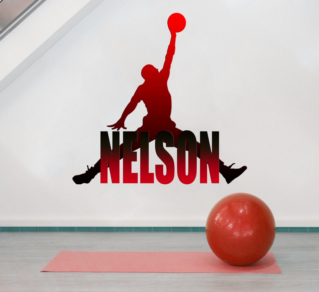 Basketball Custom Name Wall Decal, Personalized Sticker, Personalized ...