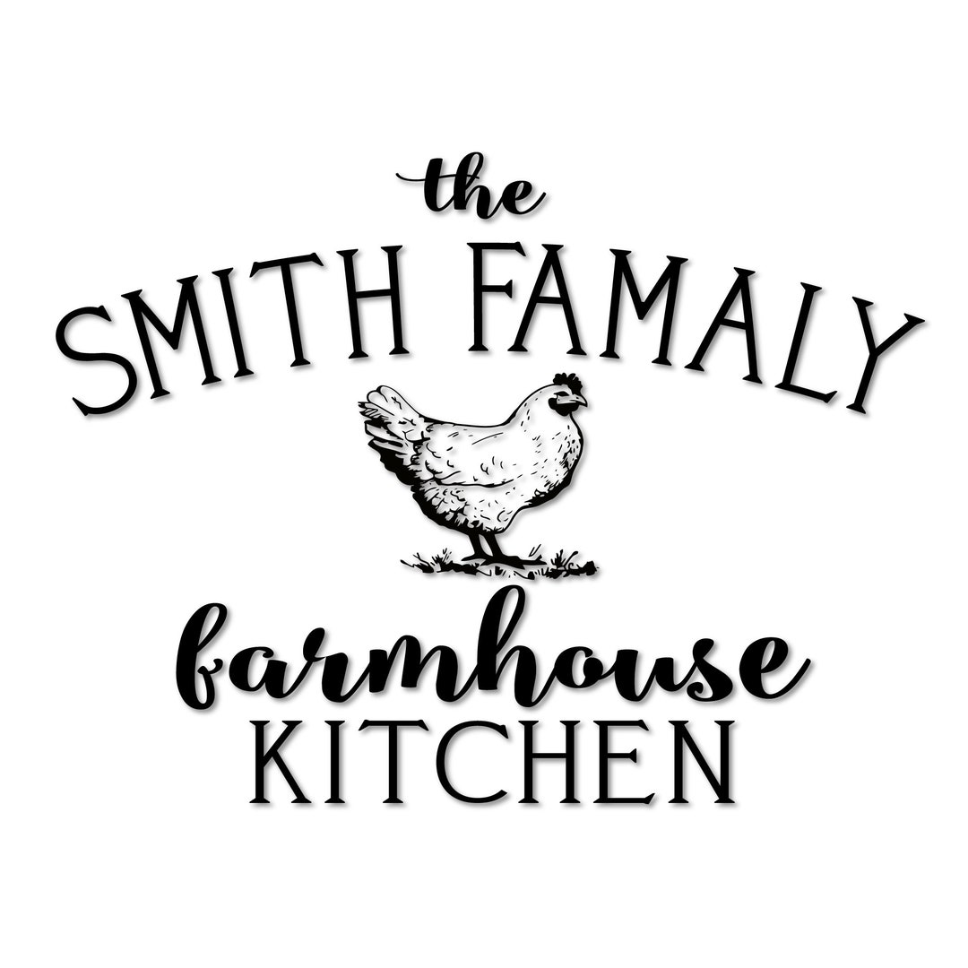 The Smith Family Farmhouse Kitchen - Family Quote Decals - Etsy