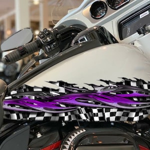 3D Checkered Flag Bike Vinyl, Racing Flag Motorcycle Stickers and ...