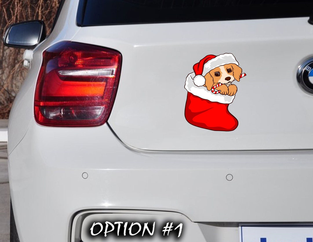 Merry Christmas Stickers Dog Bumper Sticker Dog Window - Etsy