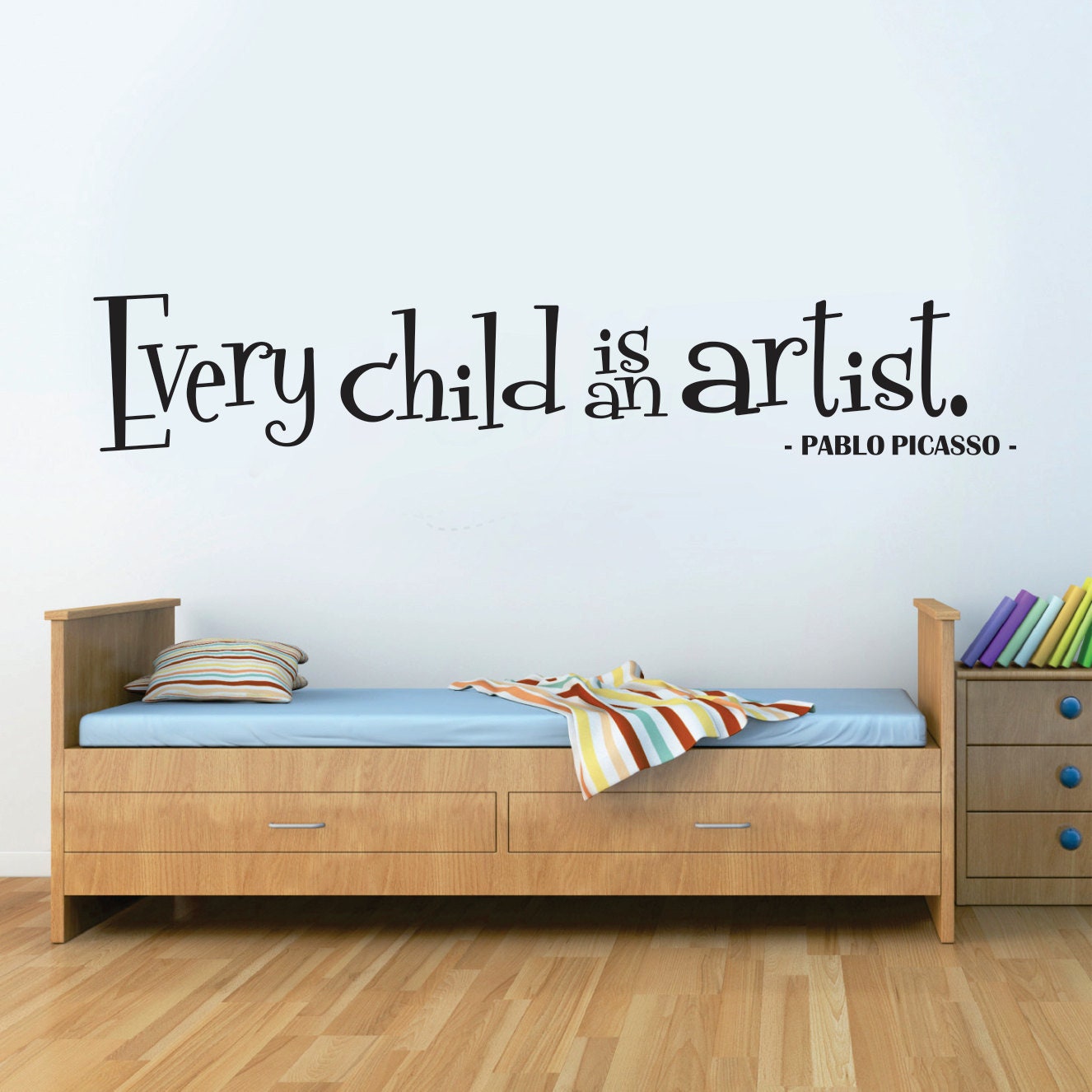 Picasso Every Child is an Artist Wall Decal New Quote Design - Etsy