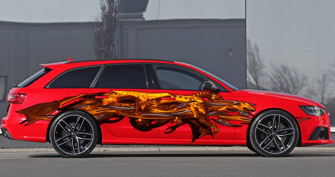 Tribal Dragon Car Sticker Tribal Dragon Side Decals Vinyl - Etsy