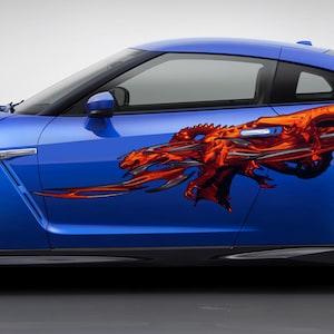 Dragons Car Decal, Tribal Dragon Car Sticker, Dragon Car Graphics, 3D ...
