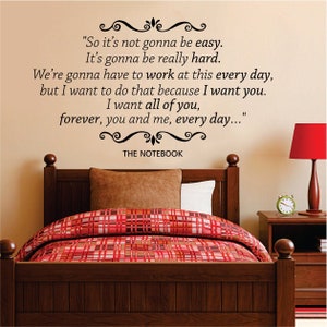 The Notebook Decal New Quote Design Vinyl Sticker Decor Motivational ...