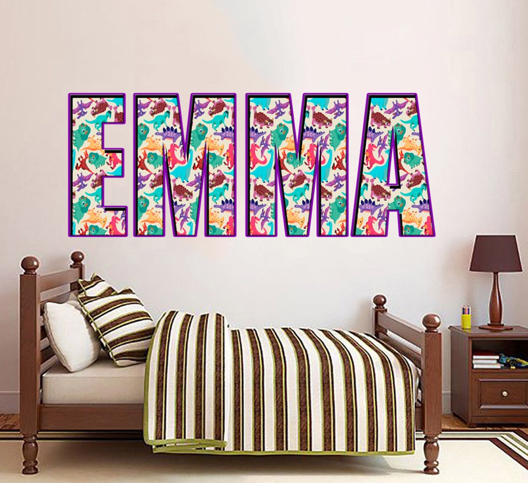 Dragon Custom Name Wall Decal, Personalized Sticker, Personalized Decal ...