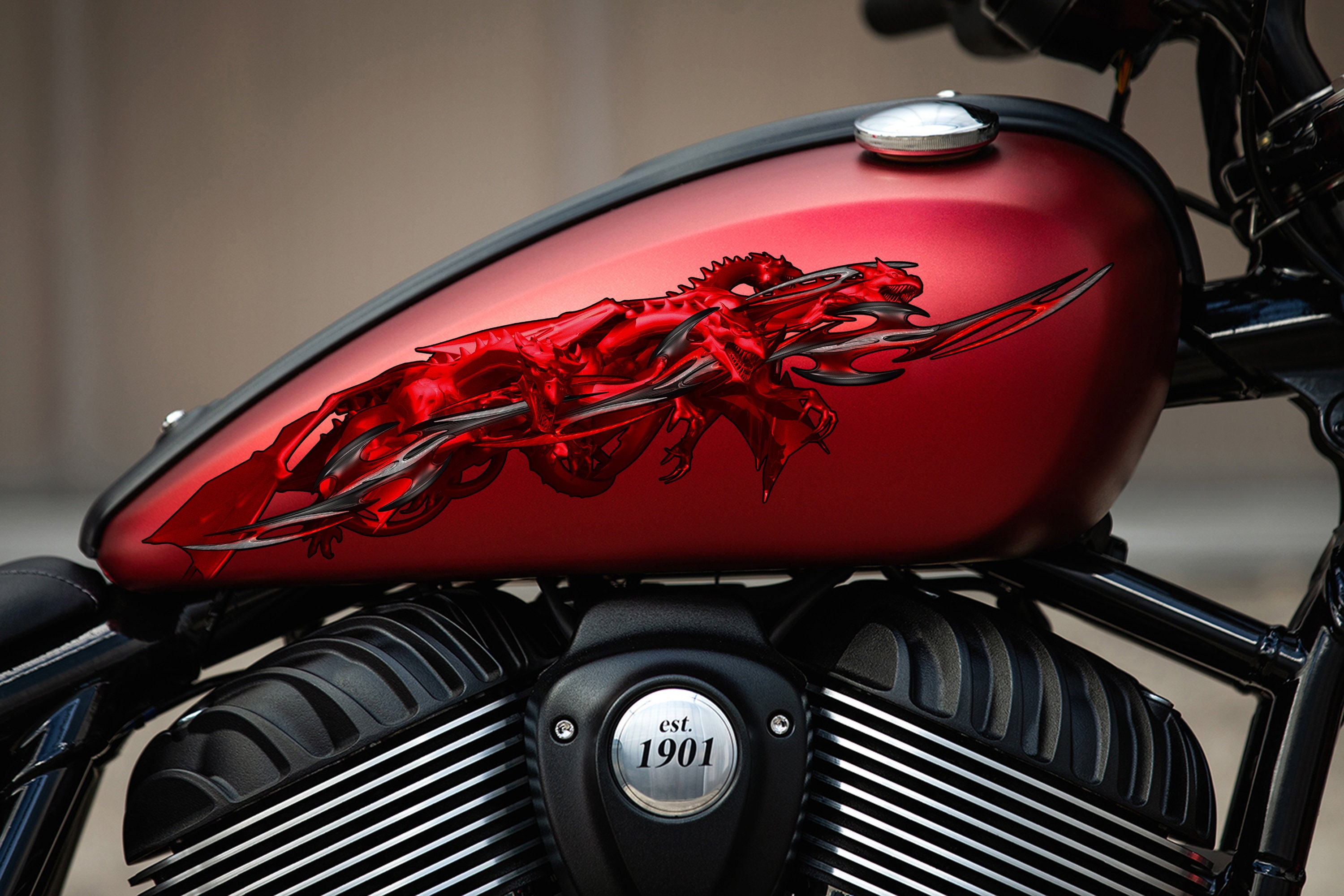 Dragon Dirt Bike Full Color Vinyl Dragon Sport Bike Wrap Red - Etsy