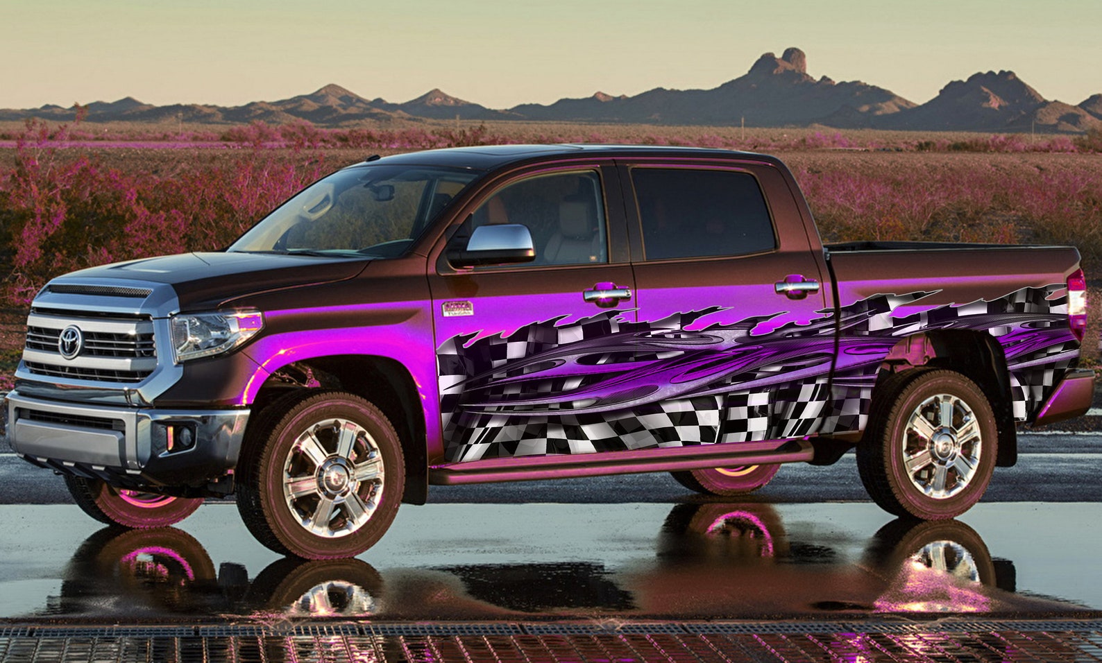 Racing Flag Car Vinyl Sticker Checkered Flag Jeep Side - Etsy