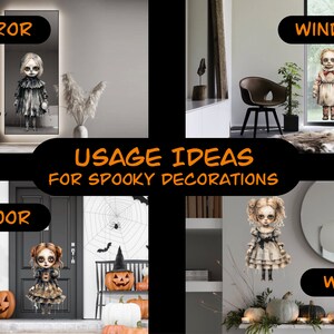 Spooky Horror Halloween Decal - Creepy Decor for Your Haunted House - Etsy
