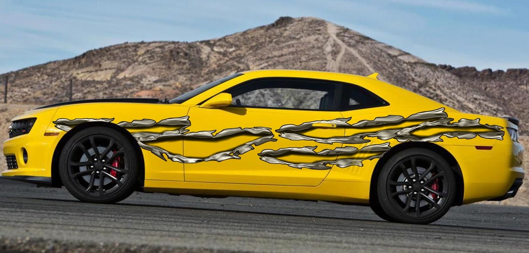 3D Ripped Metal Car Wrap, Ripped Metal Car Graphics, Ripped Metal Full ...