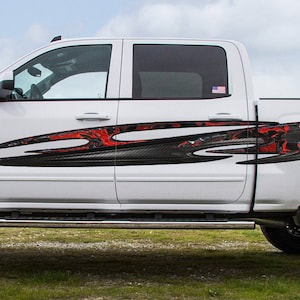 Truck Side Stickers, Tribal Racing Stripes for Trucks, 3D Tribal Ripped ...