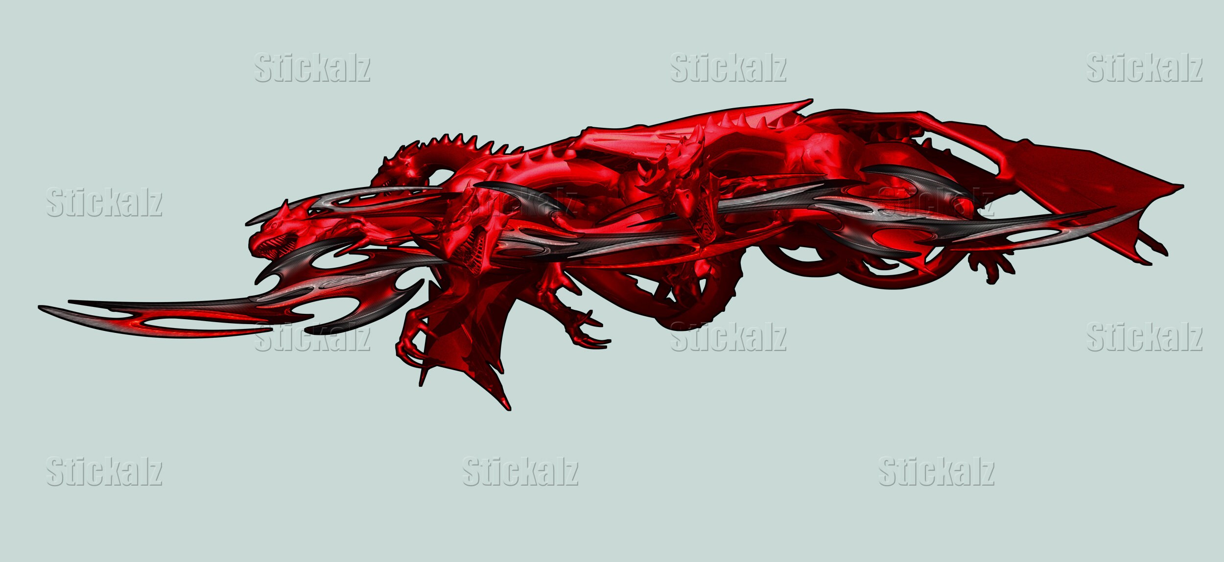 Dragon Dirt Bike Full Color Vinyl Dragon Sport Bike Wrap Red - Etsy