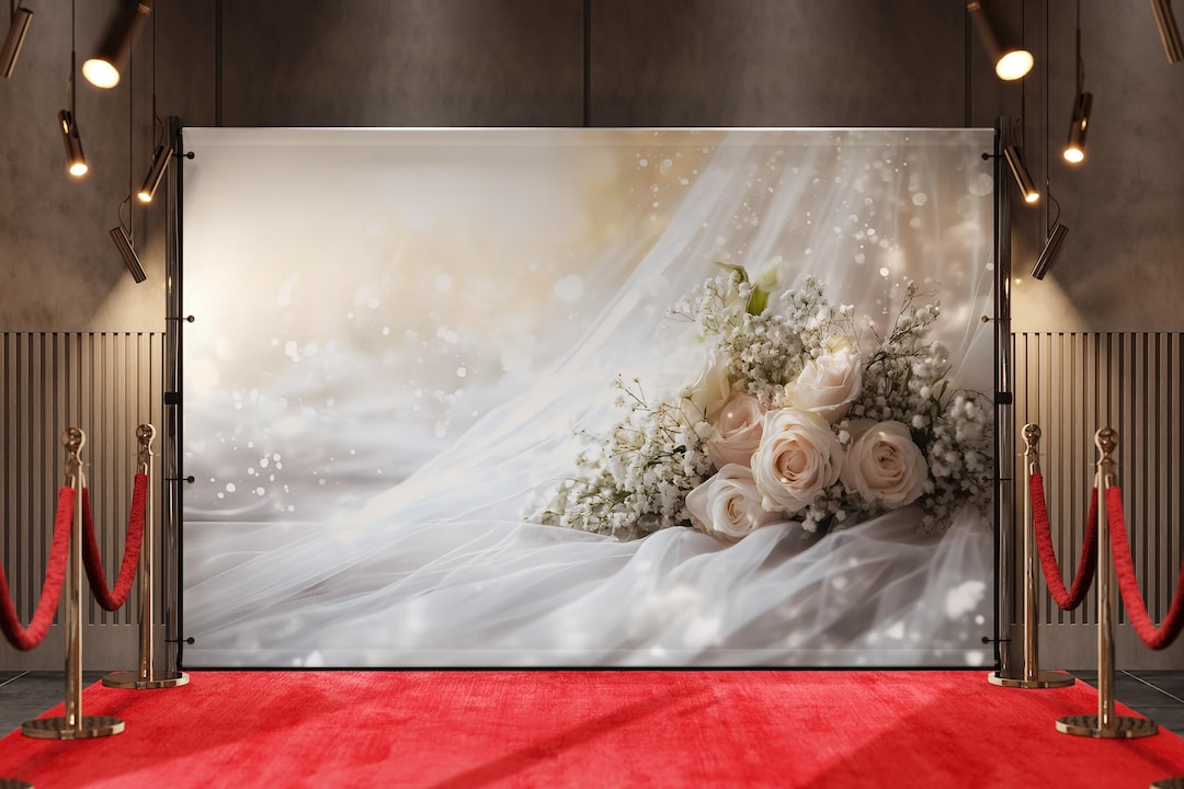 Custom Wedding Backdrop Wall Mural – Personalized Name & Date Gift ...