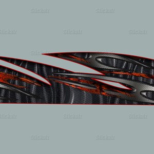 Blade Racing Stripes Car Decal, Tribal Street Racing Graphic Vinyl, 3D ...