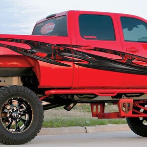 Truck Side Stickers, Tribal Racing Stripes for Trucks, 3D Tribal Ripped ...