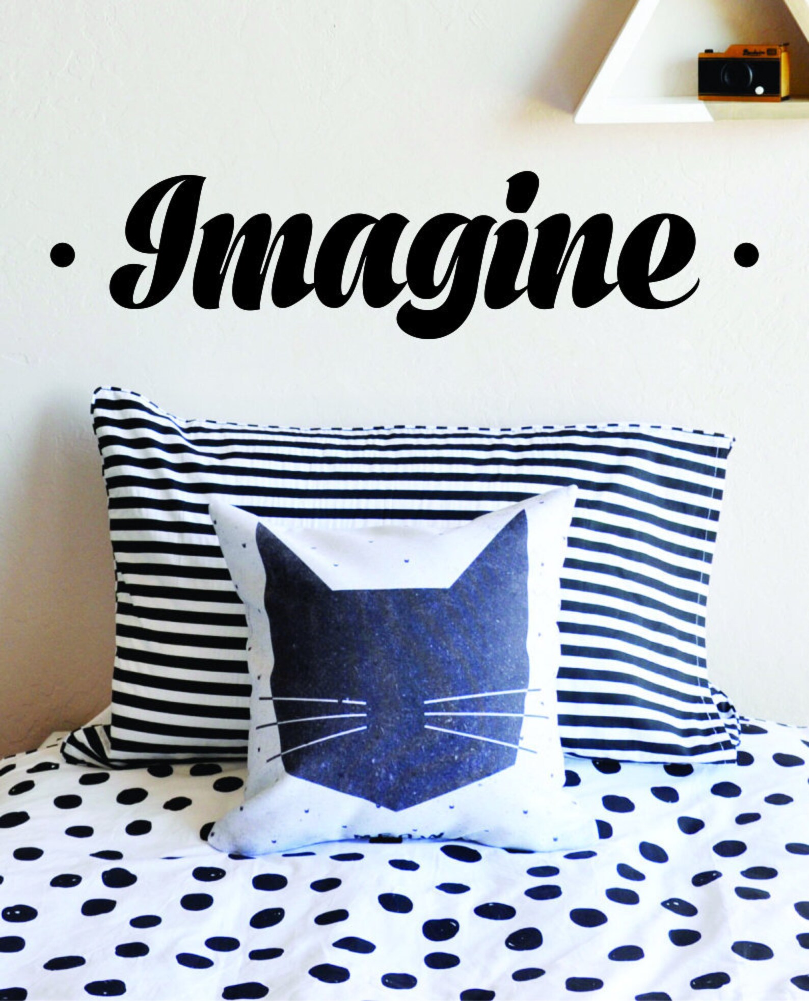 Imagine Bold Inspiring Vinyl Decal Wall Sticker Décor Quote ...