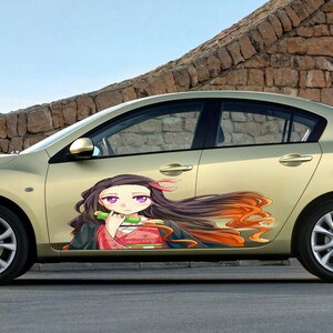 Anime Girl Car Sticker, Anime Car Vinyl Decal, Anime Car Wrap, One ...