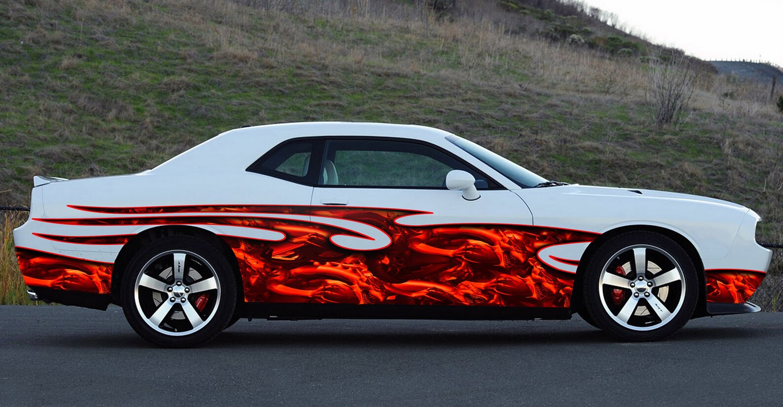 Red Dragons Car Decal 3D Dragon Car Wrap 3D Tribal Dragon - Etsy