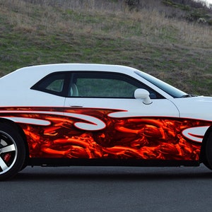 Red Dragons Car Decal, 3D Dragon Car Wrap, 3D Tribal Dragon Car Sticker ...