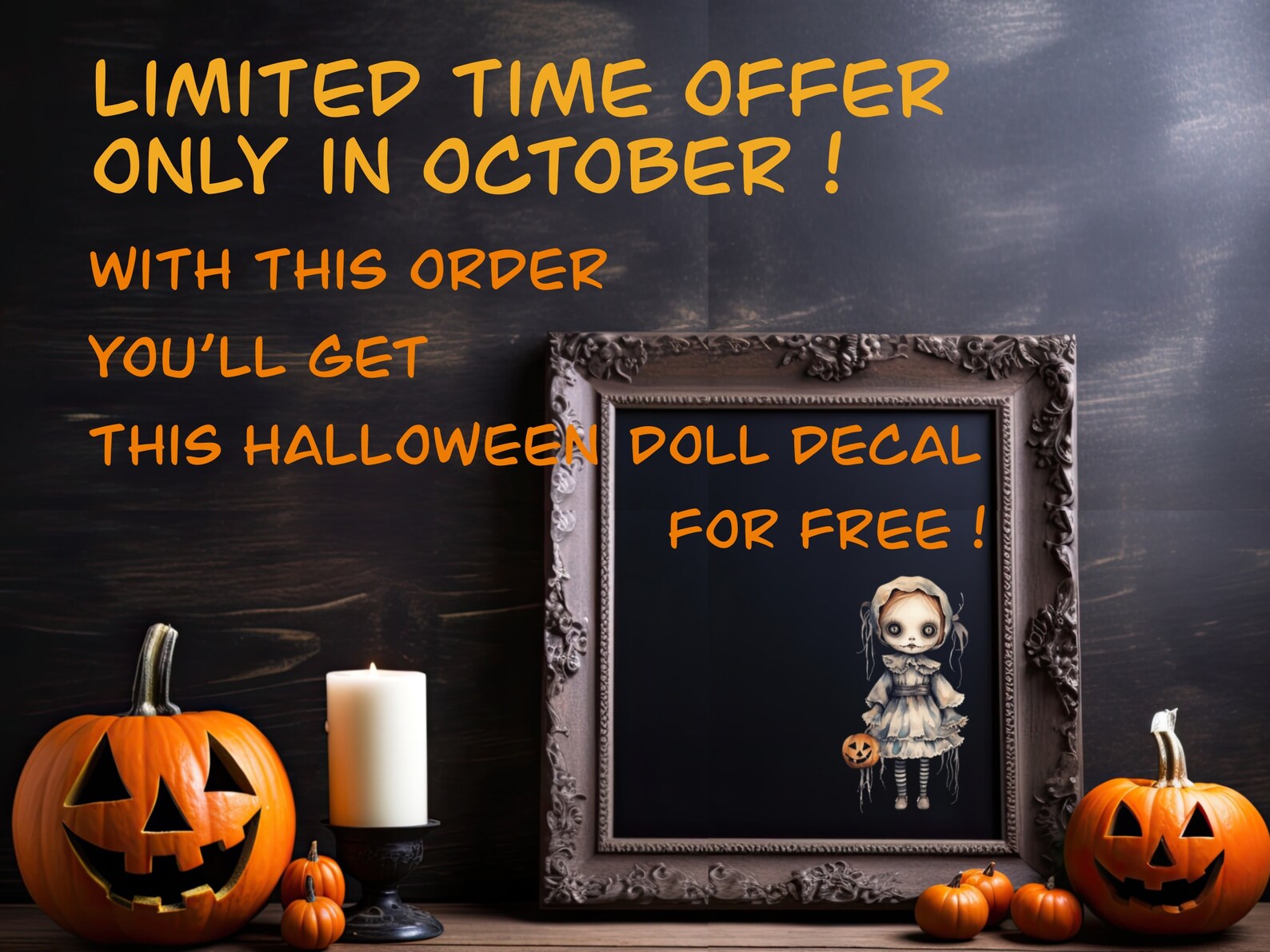 Spooky Horror Halloween Decal - Creepy Decor for Your Haunted House - Etsy
