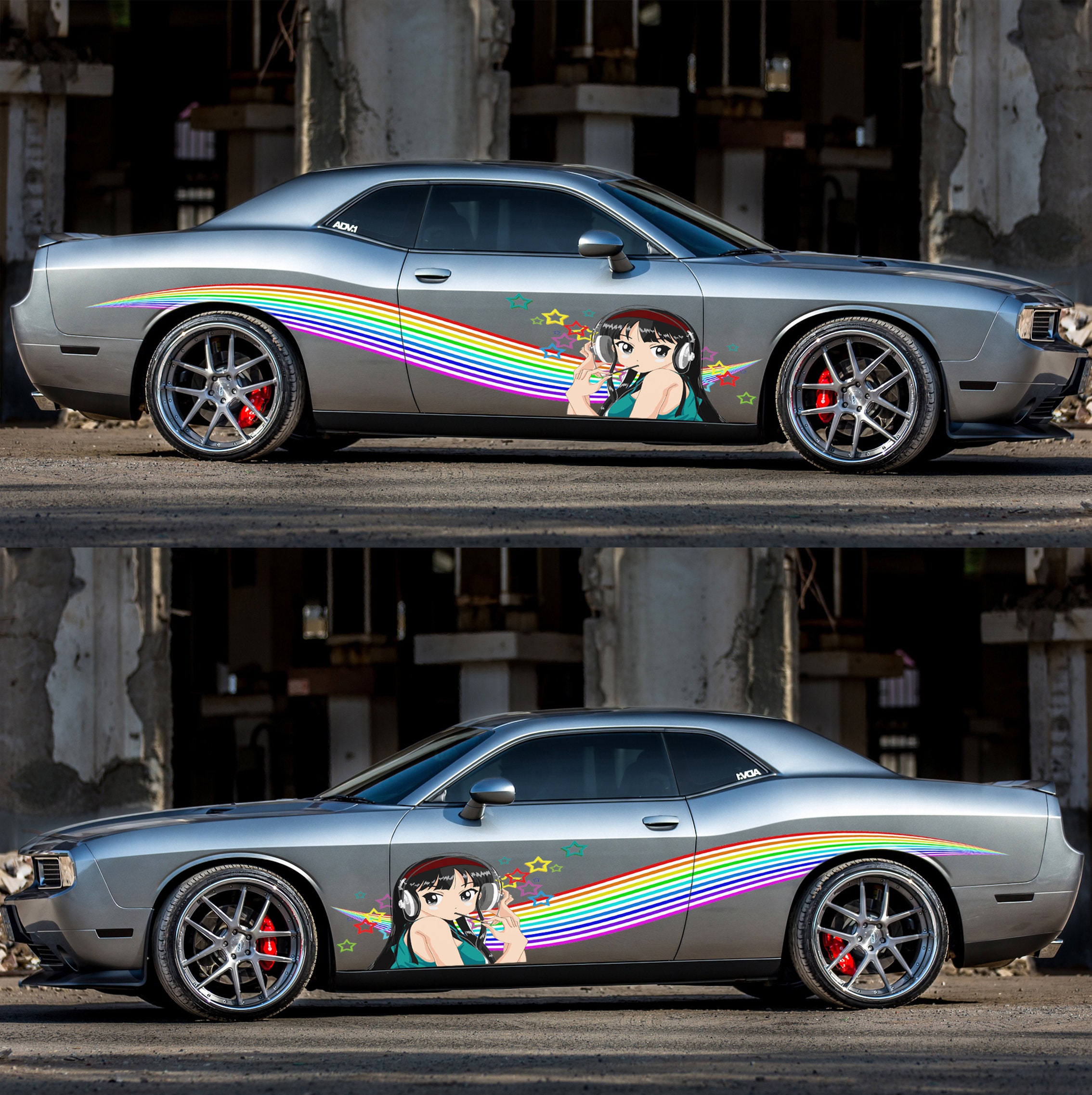 Anime Car Wrap Sexy Anime Stickers Manga Theme Side Car | Etsy