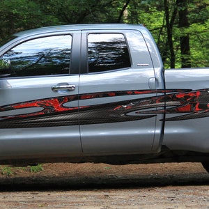 Truck Side Stickers, Tribal Racing Stripes for Trucks, 3D Tribal Ripped ...