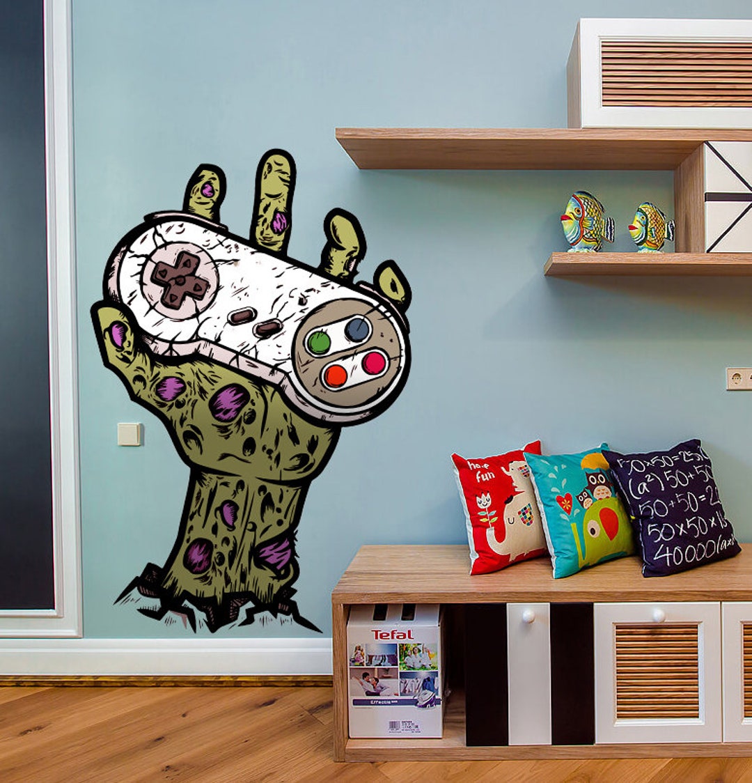 Zombie hand game controller Wall Decal, Zombie hand game controller ...