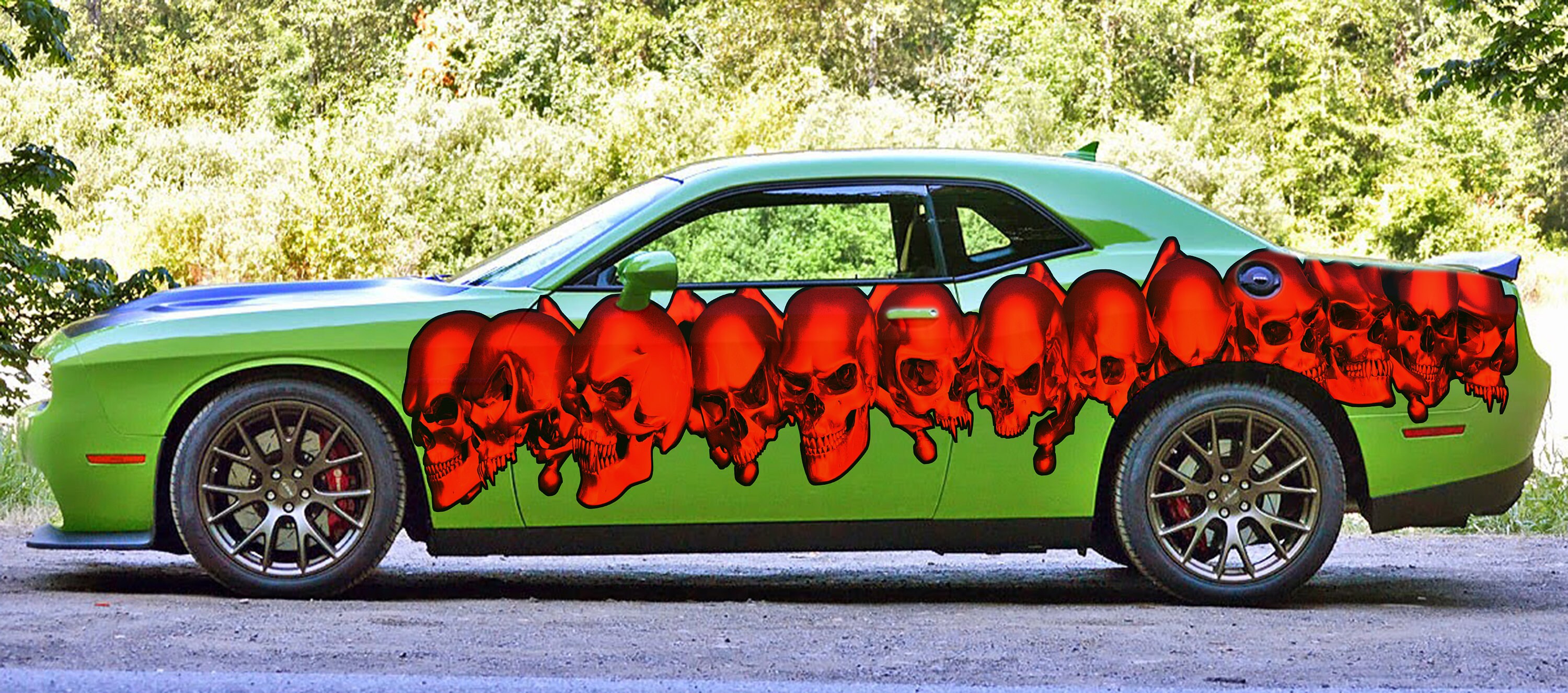 Tribal Skulls Racing Stripes Vinyl Decal Pirate Skull Full - Etsy