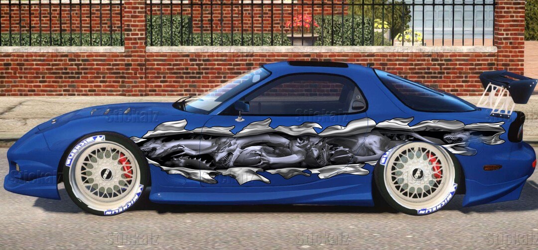 Ripped Metal Full Color Car Decor Dragon Wrap, Truck Vinyl Dragons ...