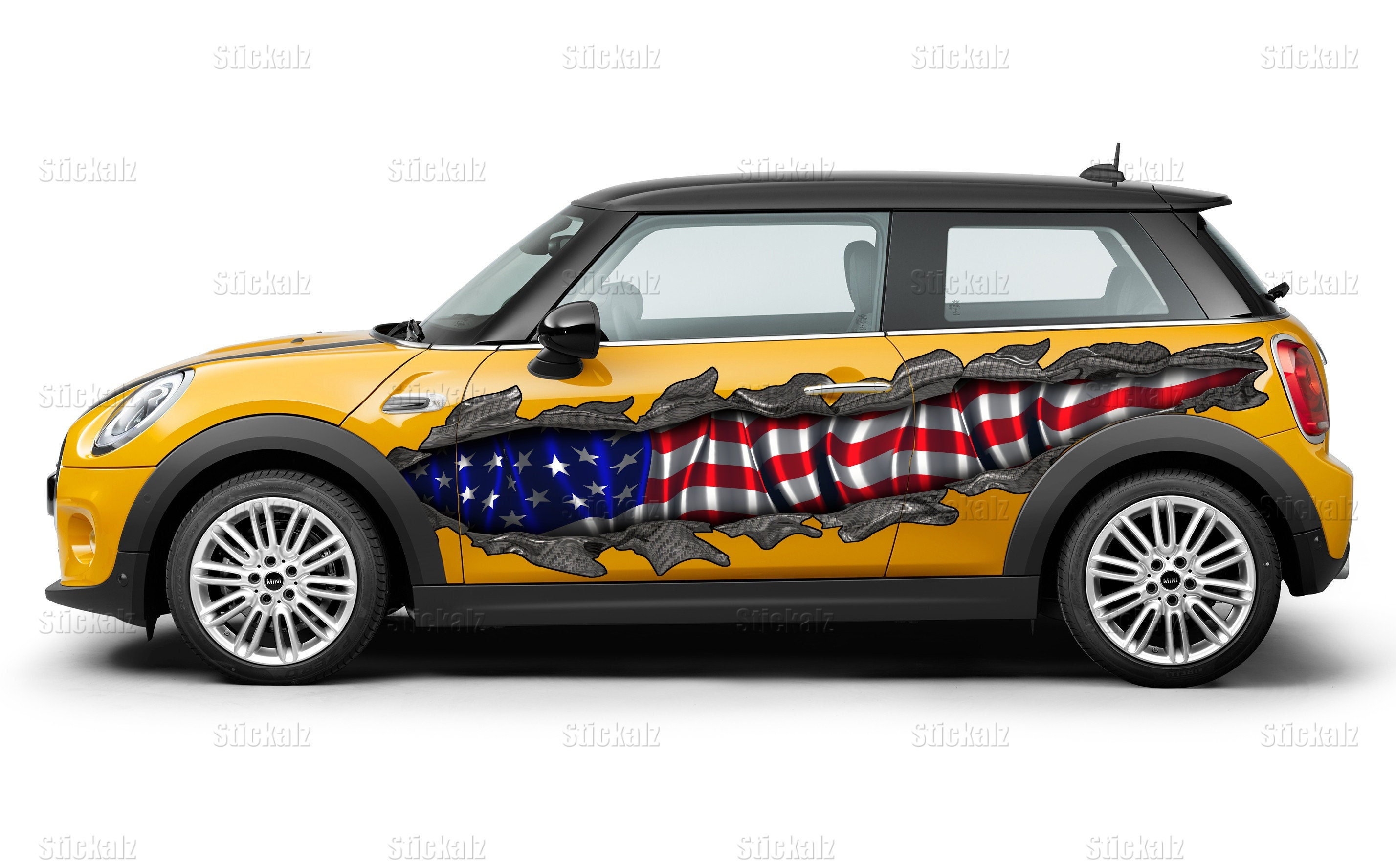 American Flag Decal Full Color Car Side Graphics Vinyl Sticker | Etsy