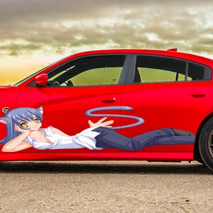 Sexy Anime Stickers, Manga Theme Side Car Wrap, Full Color Car Vinyl ...