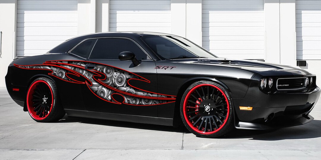 Car Side Tribal Turbocharged Graphic 3D Car Graphic Tribal Tattoo Jeep ...