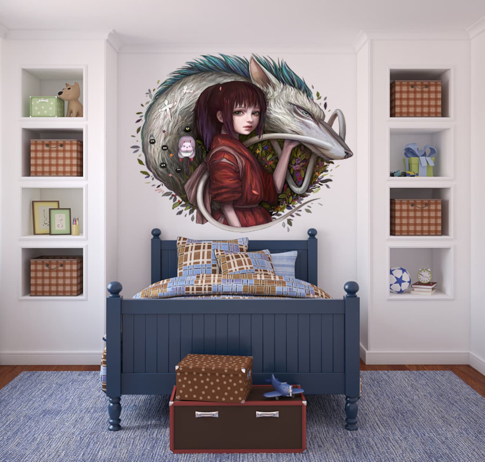 Anime Girl With Rat Wall Decals for Girls Bedroom Anime Wall Decal ...